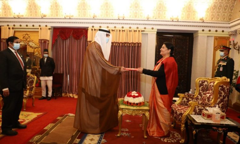 UAE Ambassador Al Shamsi presents his credentials to President Bhandari ...