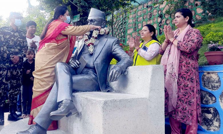 30th Madan Memorial Day: former President Bhandari visits Madan Batika ...