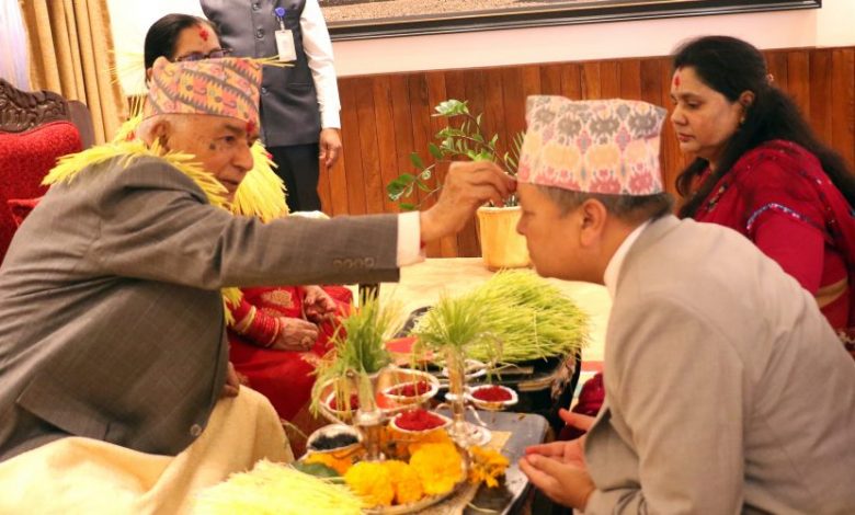President offers Dashain tika and jamara to general public – Public ...
